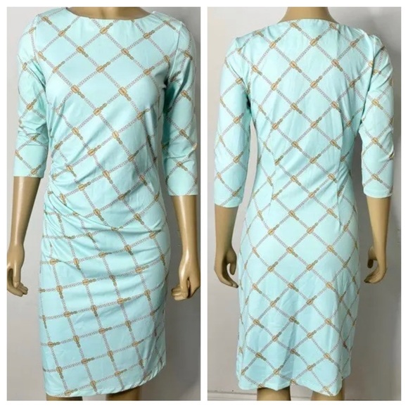 J. McLaughlin | Dresses | J Mclaughlin Sage 34 Sleeve Ruched Dress ...
